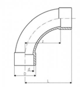 PVC-U Bend 90 Long Radius - PAAS